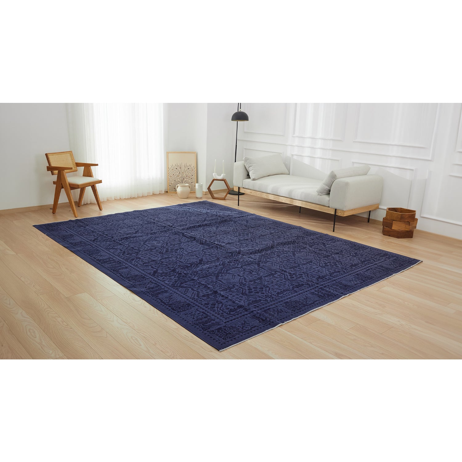 พรม [AT] Raheema 356x270 Dark Blue – Lounge Lovers